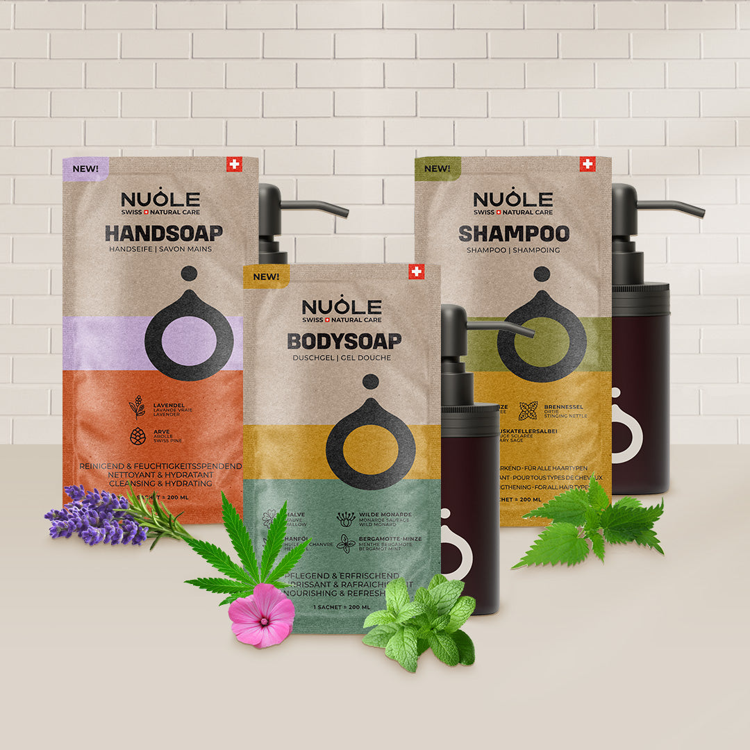 Powder becomes creamy body care - simply shower sustainably – Nuole ...